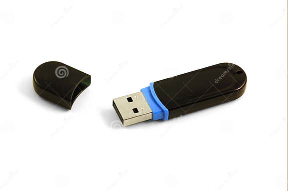 Black flash drive isolated stock photo. Image of digital - 6690128