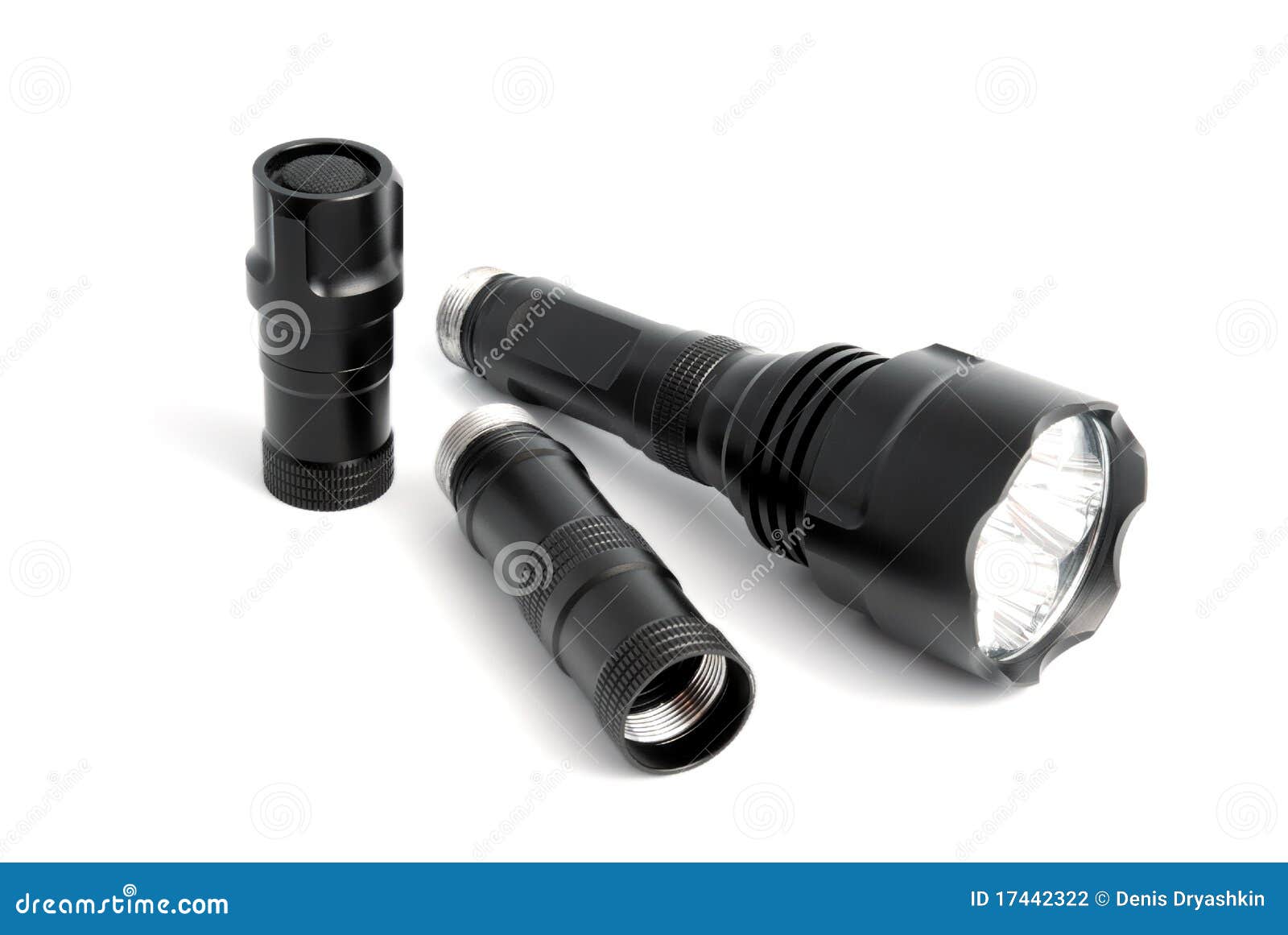 Black flashlight stock photo. Image of electricity, bright - 17442322