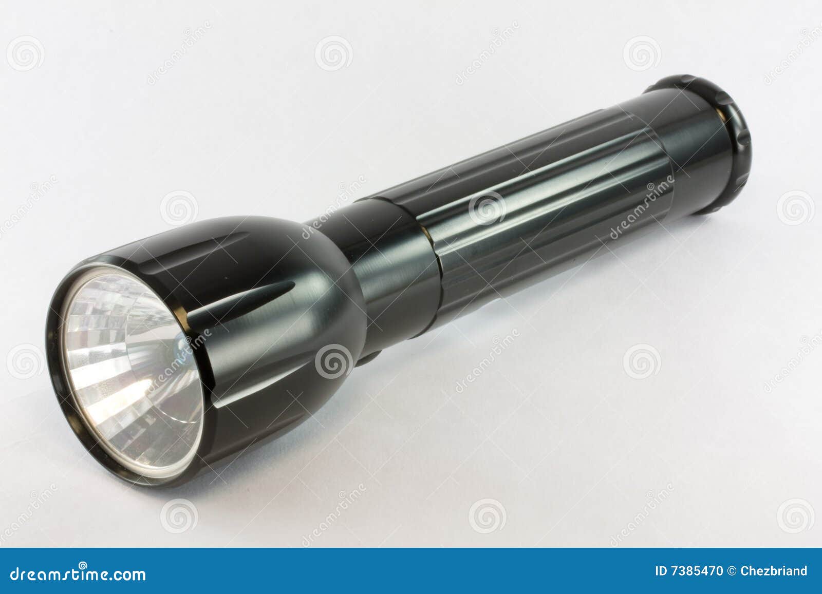 Black Flashlight stock photo. Image of shine, battery - 7385470