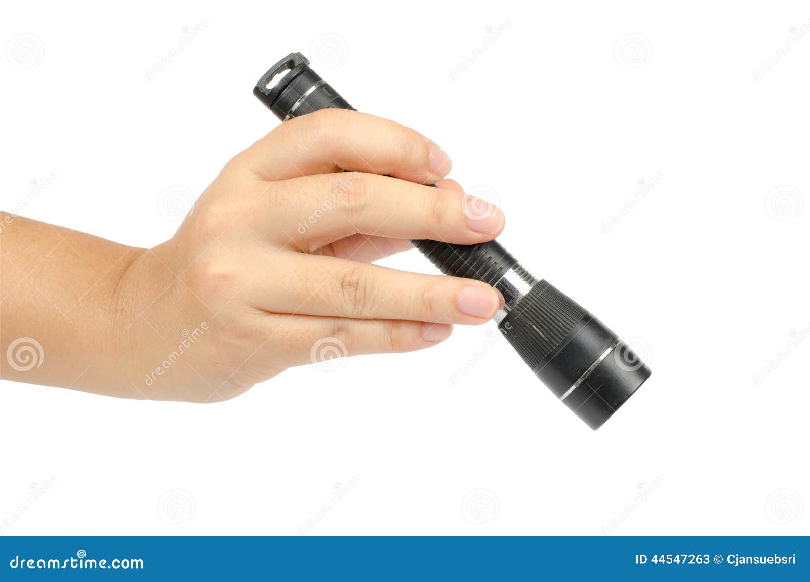Black flashlight stock image. Image of handle, side, tool - 44547263
