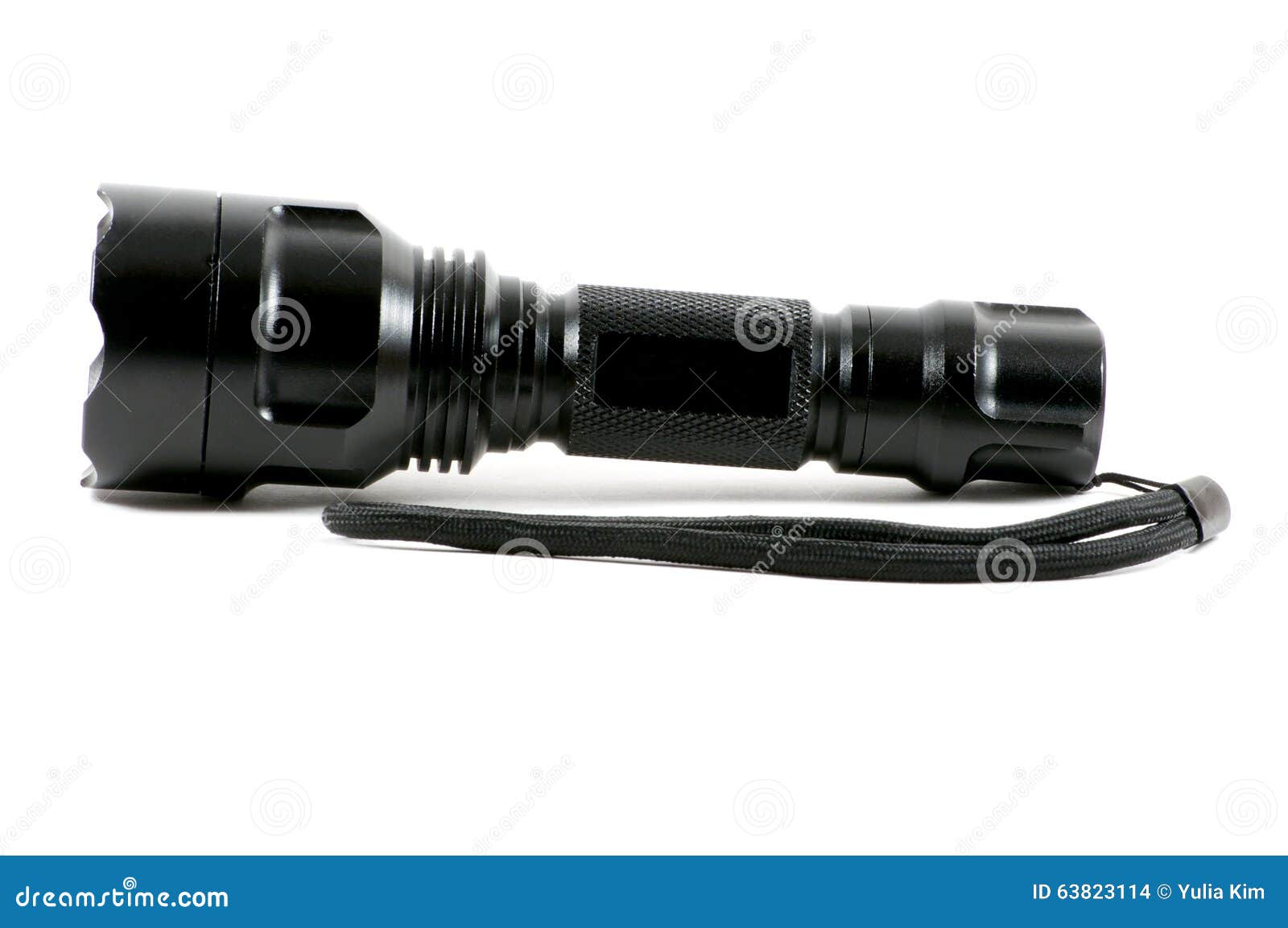 Black flaslight side view stock photo. Image of metal - 63823114