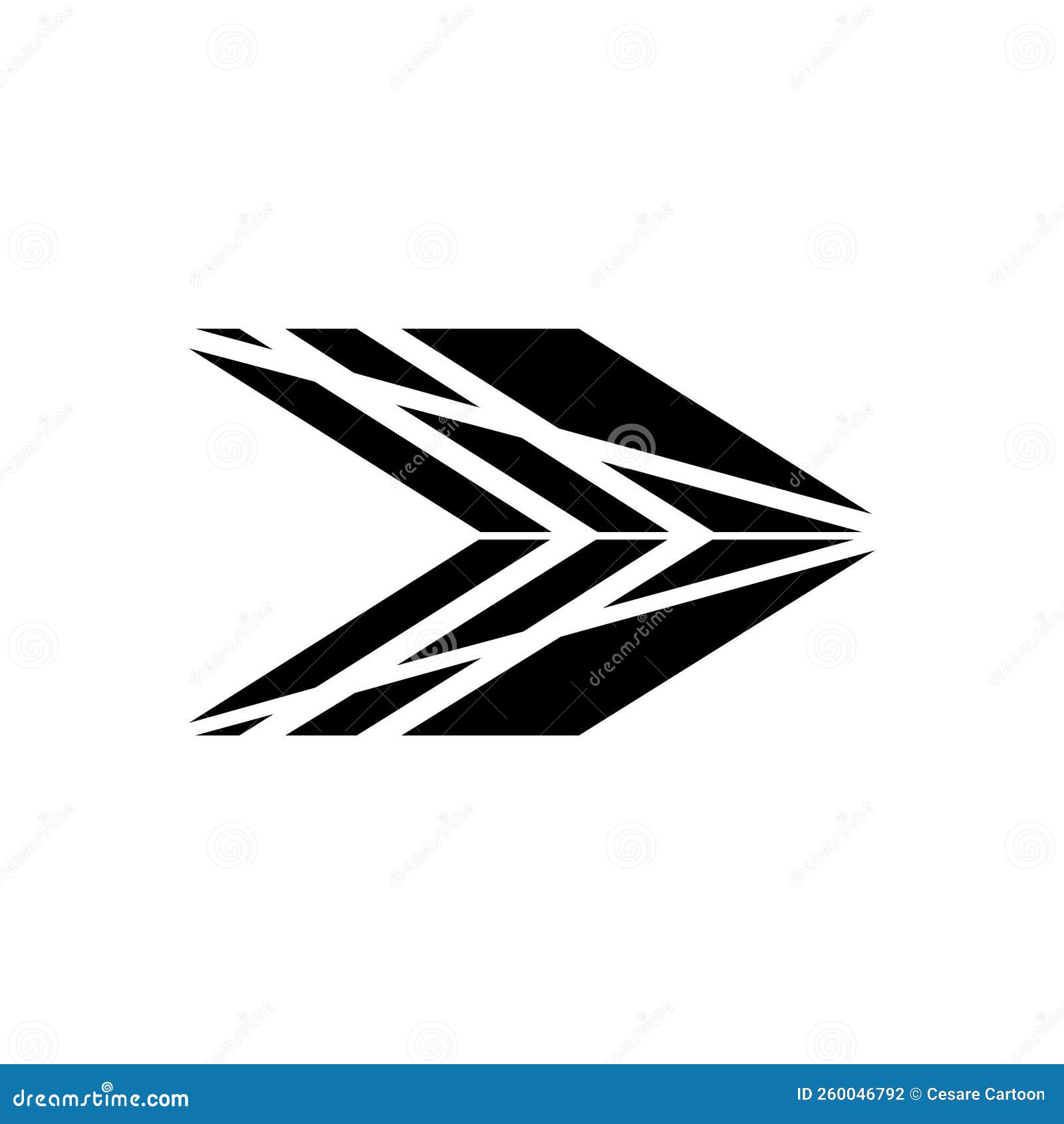 Black flat arrow stock vector. Illustration of icon - 260046792