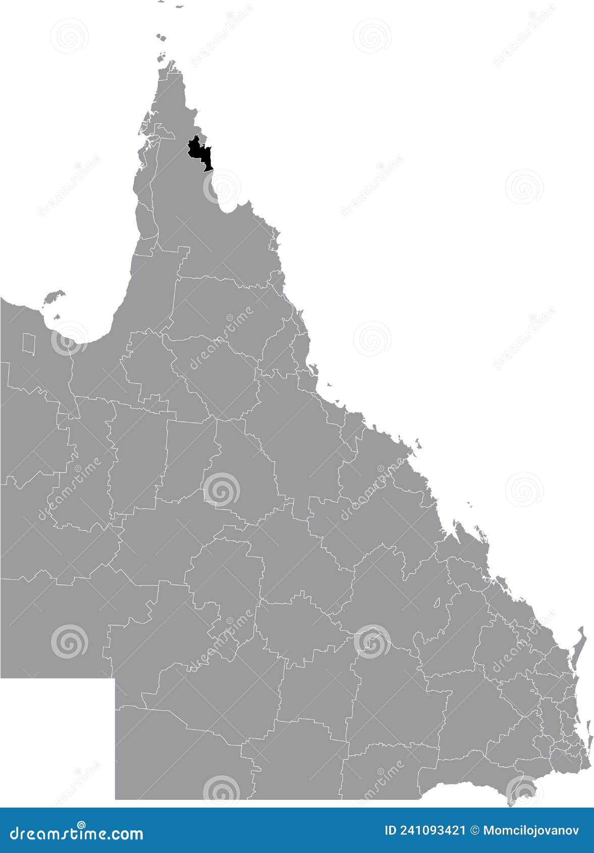 Locator Map of the ABORIGINAL SHIRE of LOCKHART RIVER, QUEENSLAND Stock ...
