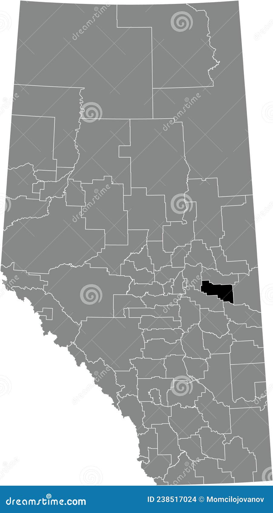 Locator Map of the COUNTY of MINBURN NO. 27 Municipal District Stock ...