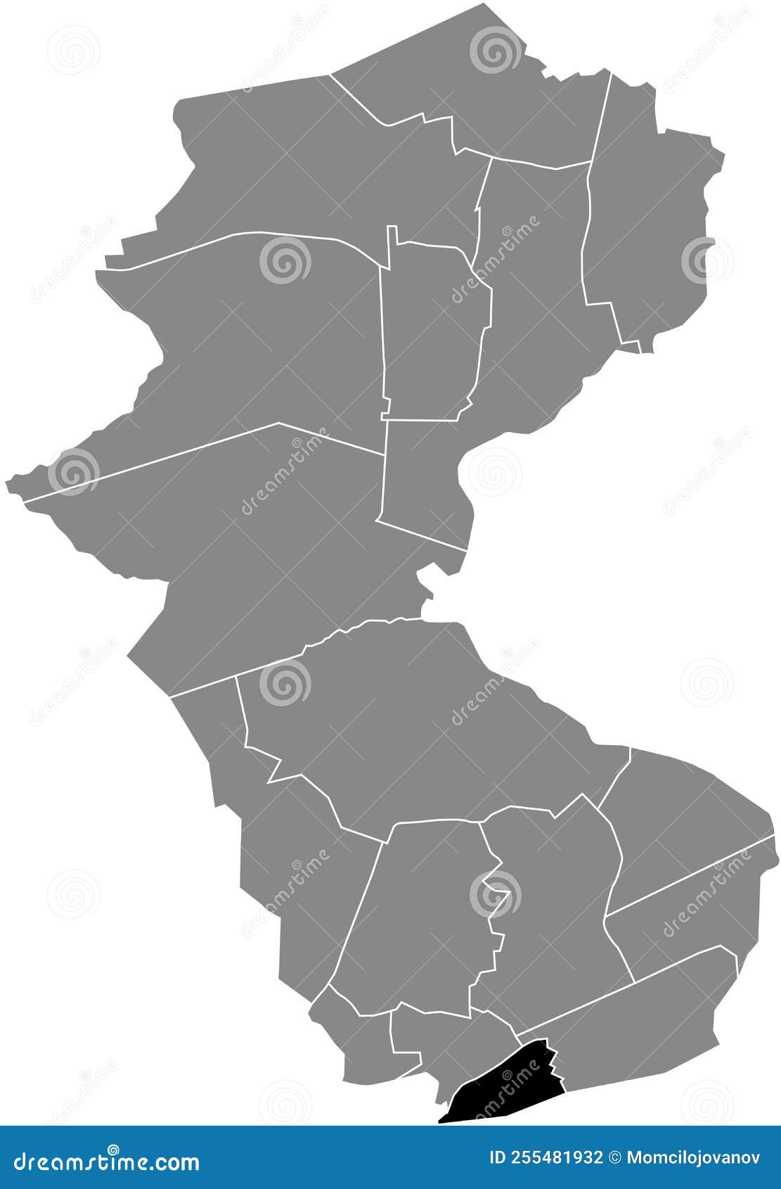 Locator Map of the EBEL DISTRICT, BOTTROP Stock Vector - Illustration ...