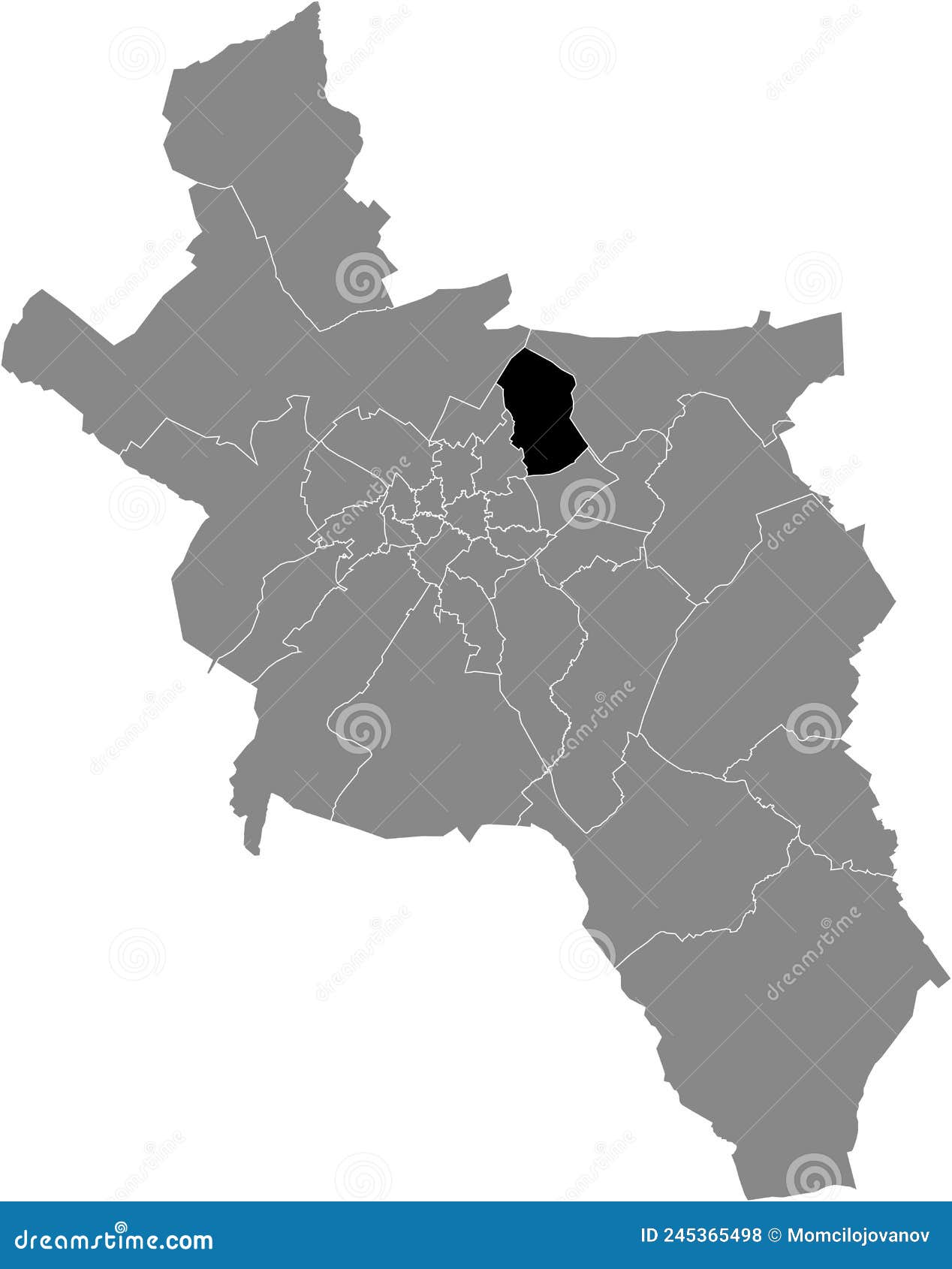 Locator Map of the KALKOFEN DISTRICT, AACHEN Stock Vector ...