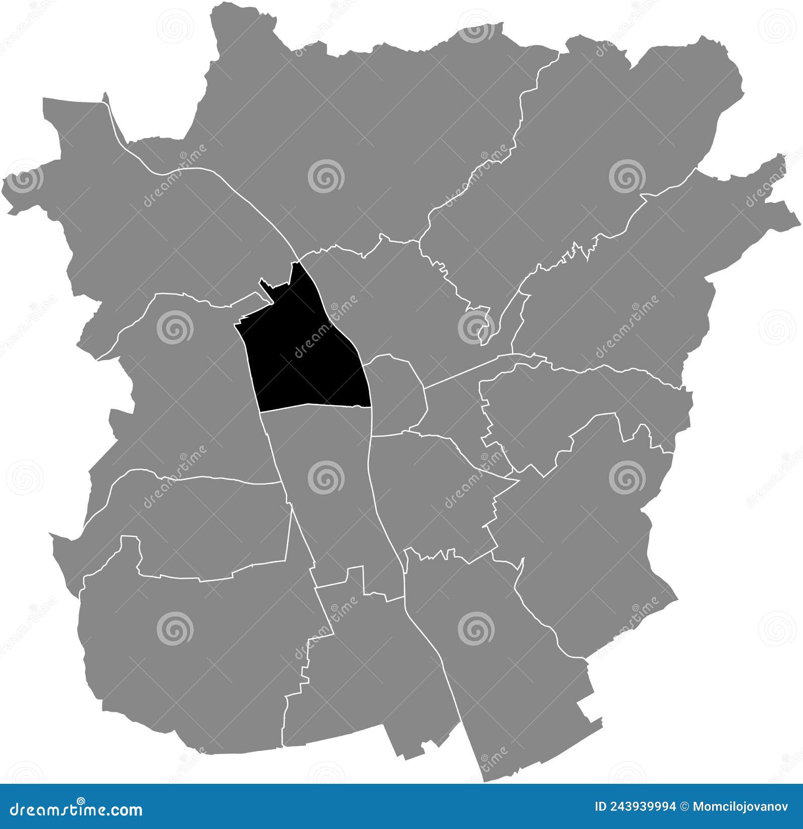 Locator Map of the LEND DISTRICT, GRAZ Stock Vector - Illustration of ...