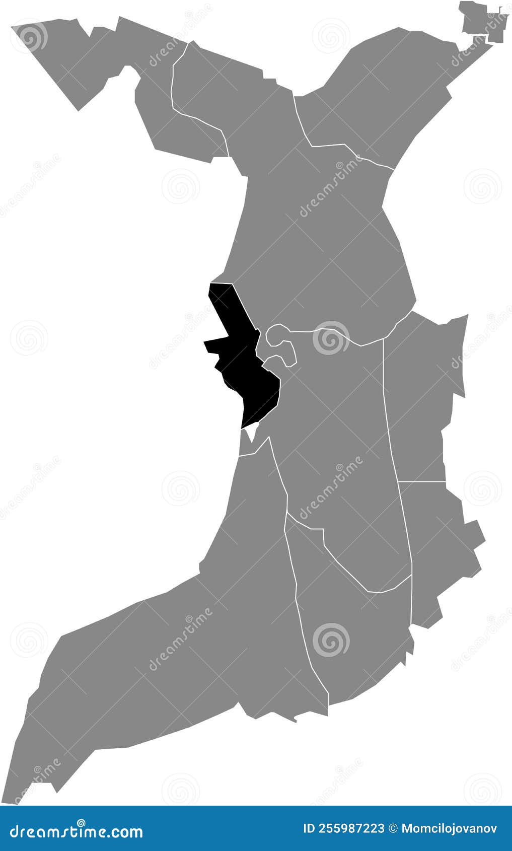 Locator Map of the MITTE DISTRICT, BREMERHAVEN Stock Vector ...