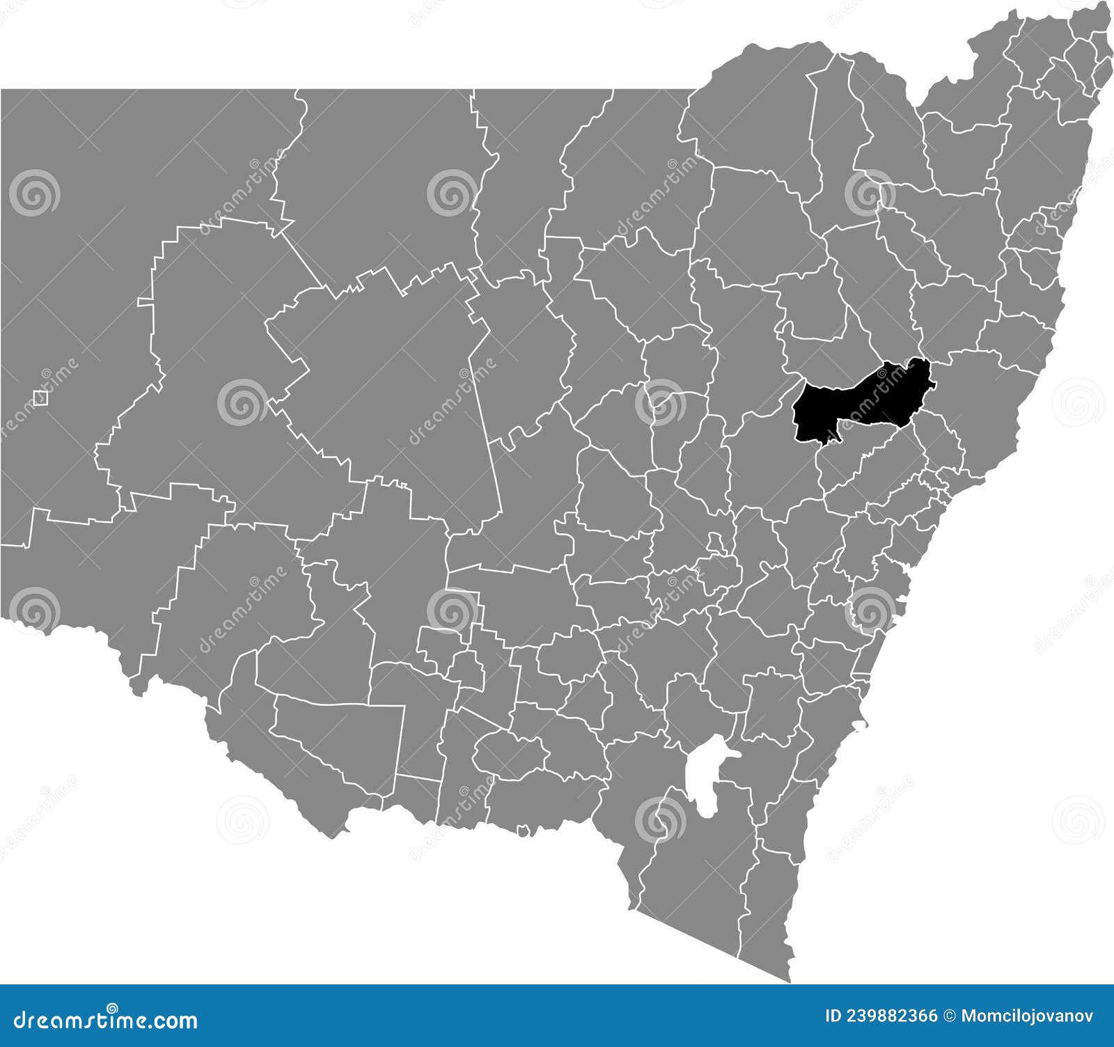 Locator Map of the UPPER HUNTER SHIRE, NEW SOUTH WALES Stock Vector ...