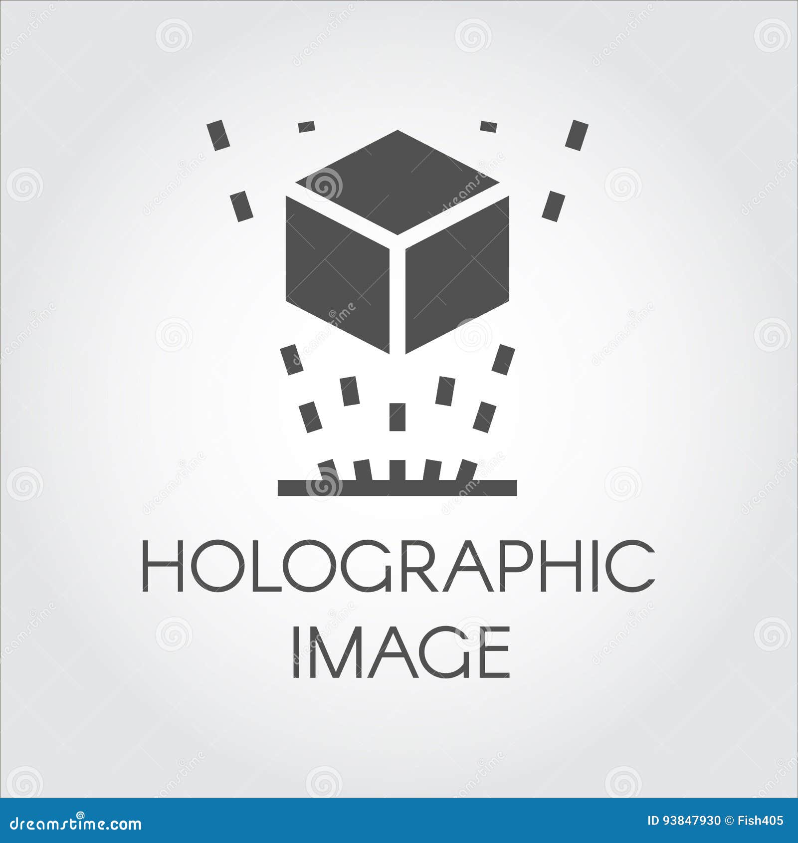 Black Flat Icon Holographic Image Concept. Symbol of Virtual Modeling ...