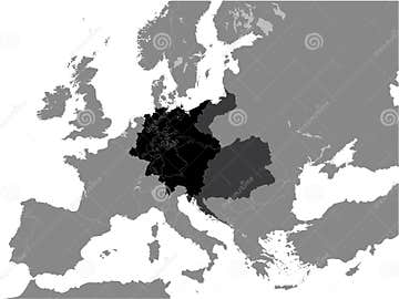 Map of German Confederation Stock Vector - Illustration of 1812 ...