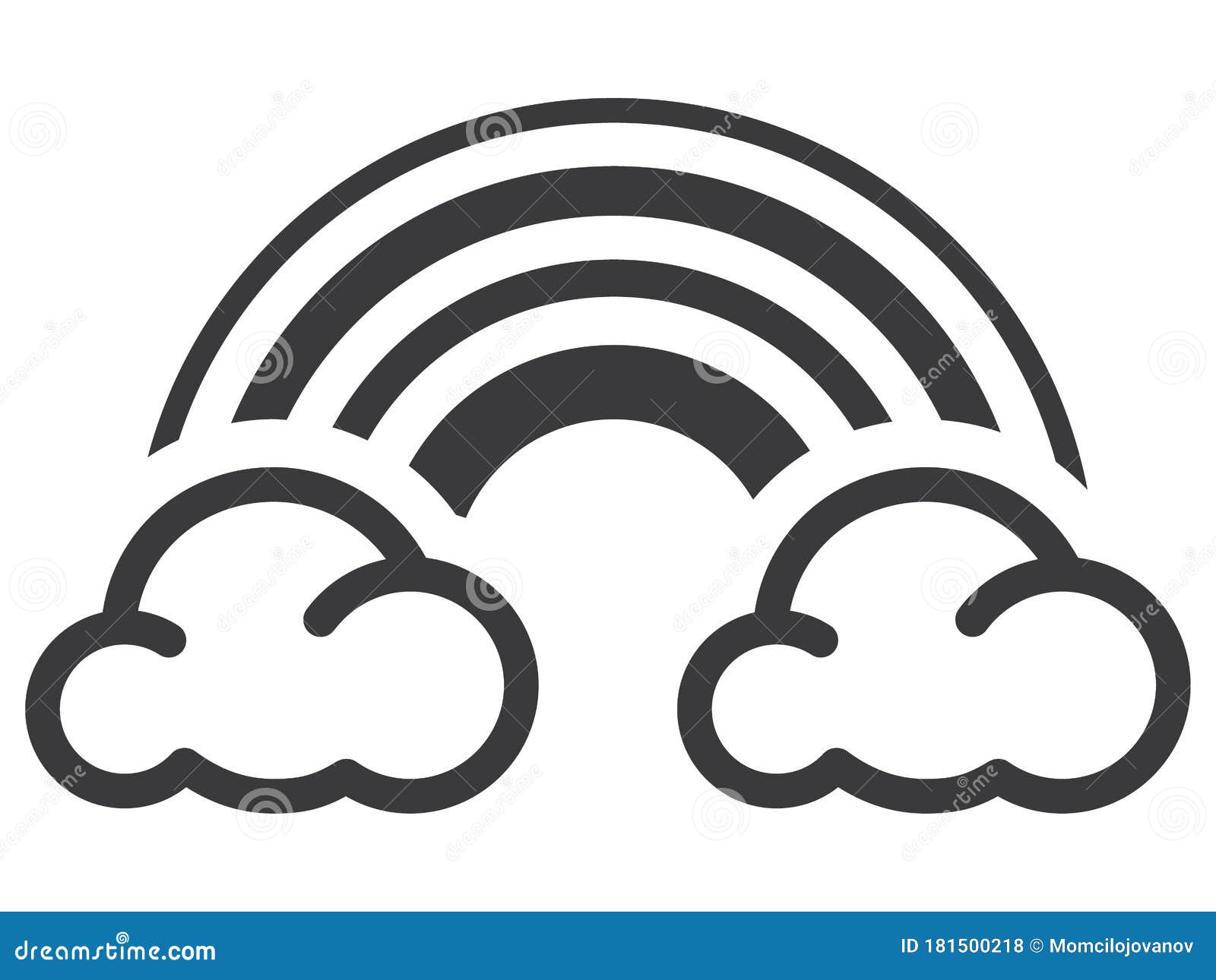 Rainbow Weather Icon stock vector. Illustration of heavy - 181500218