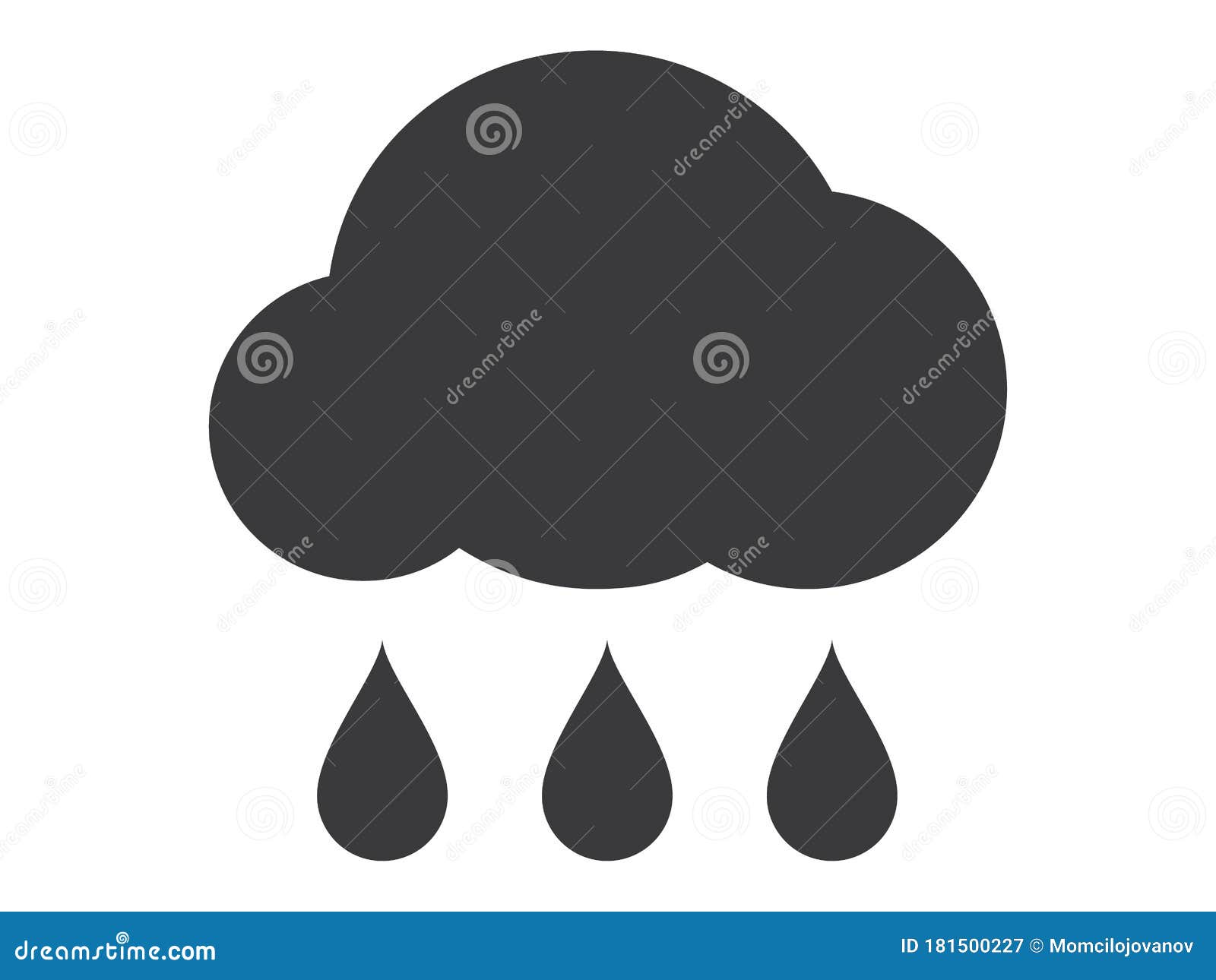 Rain Weather Icon stock vector. Illustration of snow - 181500227