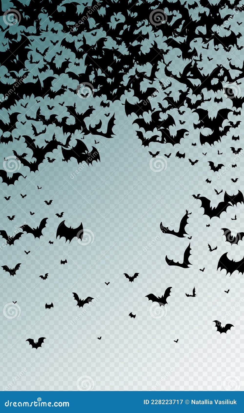 Black Flock Horror Vector Transparent Background Stock Vector ...
