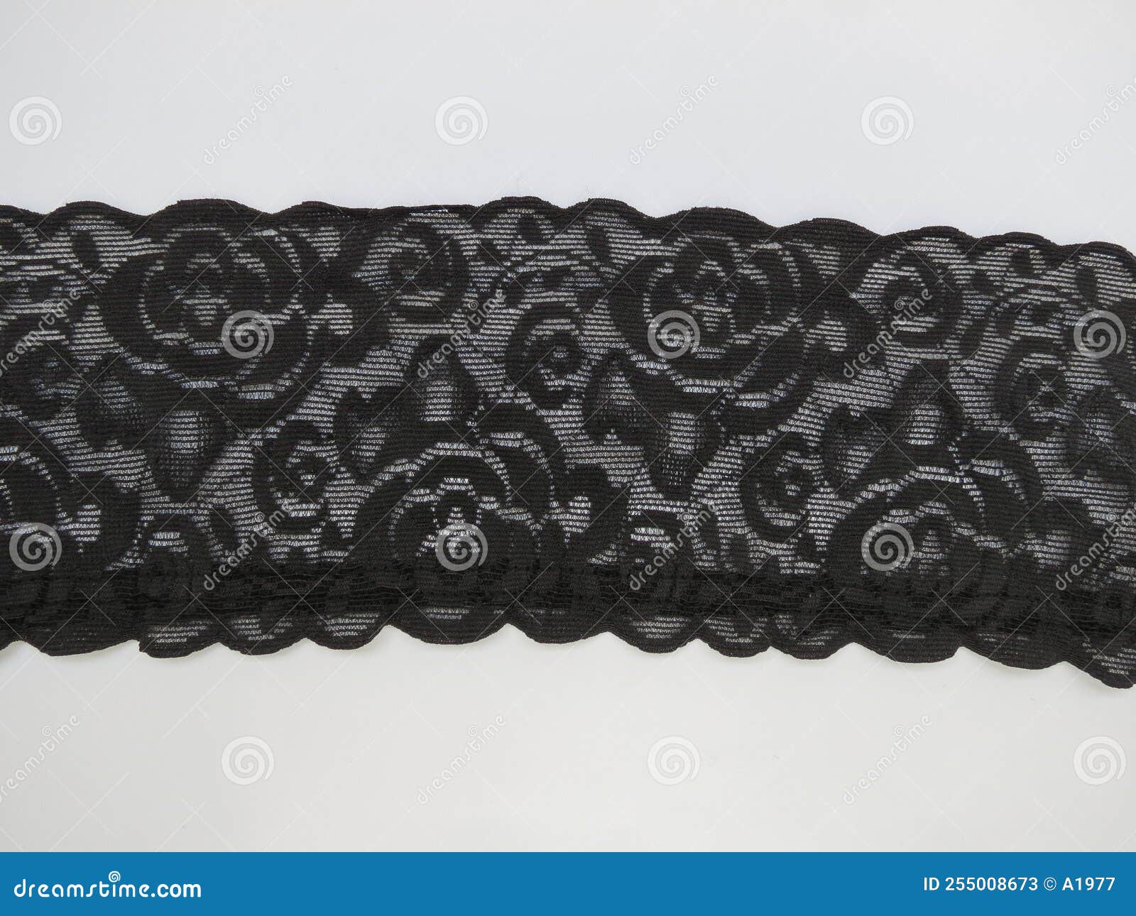 Black Floral Lace Band Background Stock Image - Image of black, doily ...