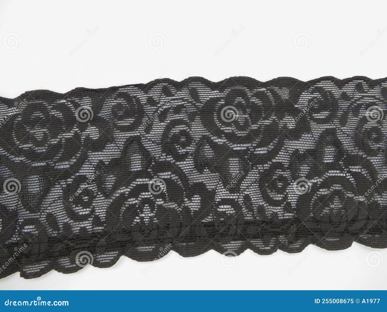 Black Floral Lace Band Background Stock Image - Image of underwear ...