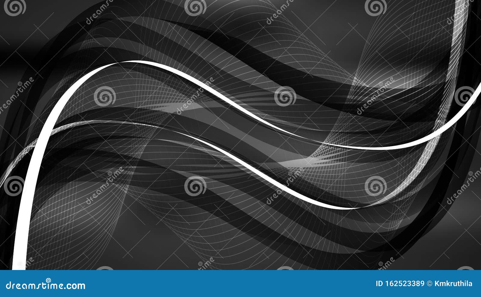 Black Flow Curves Background Vector Image Stock Vector - Illustration ...