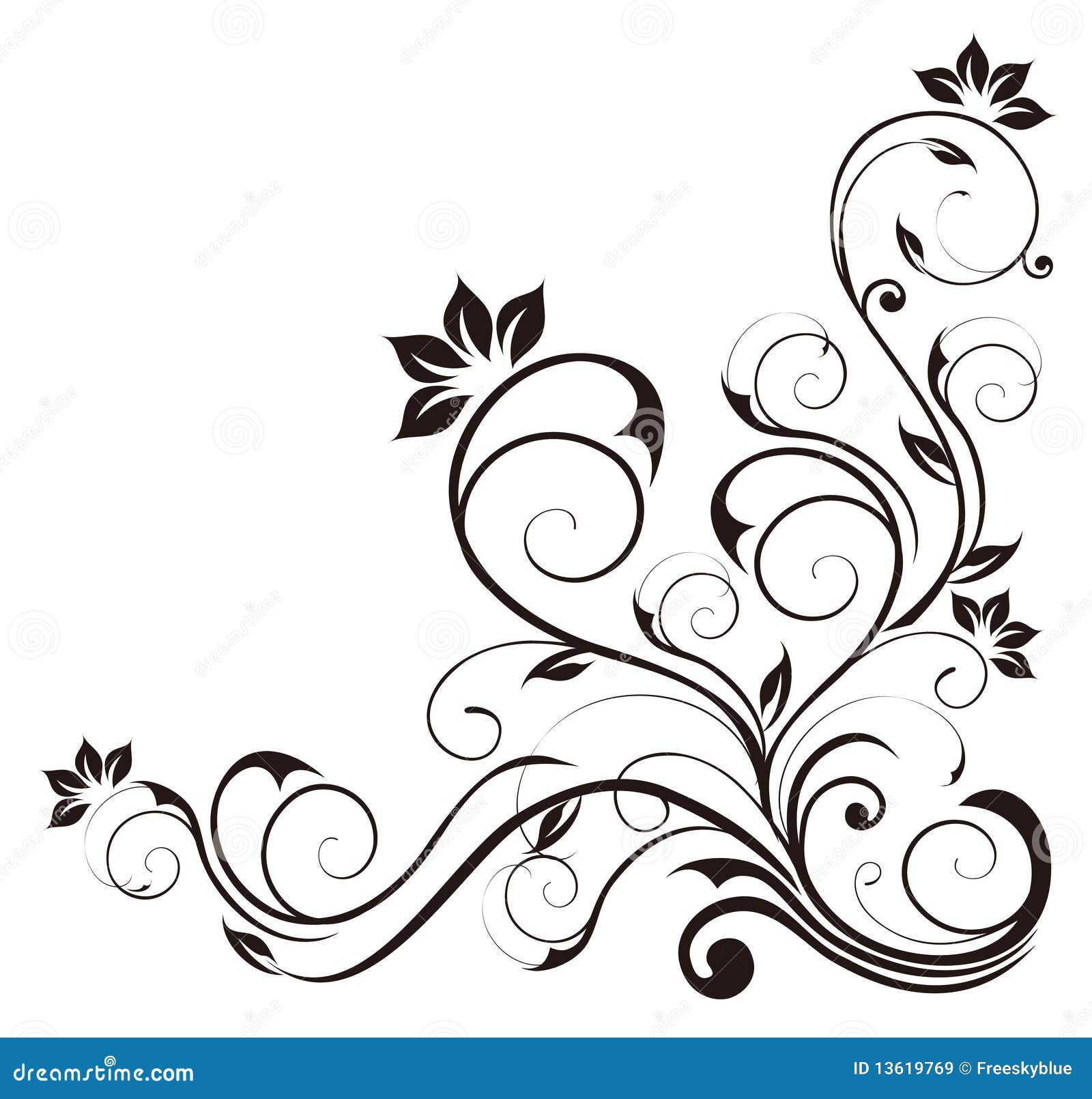 Black flower pattern stock illustration. Illustration of black - 13619769