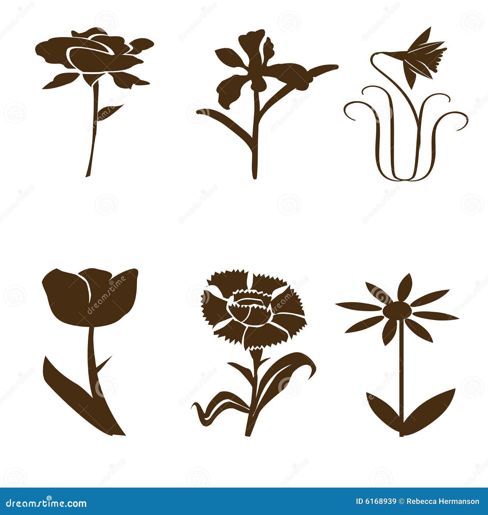 Flower Bud Shapes Vector Illustration | CartoonDealer.com #46697958