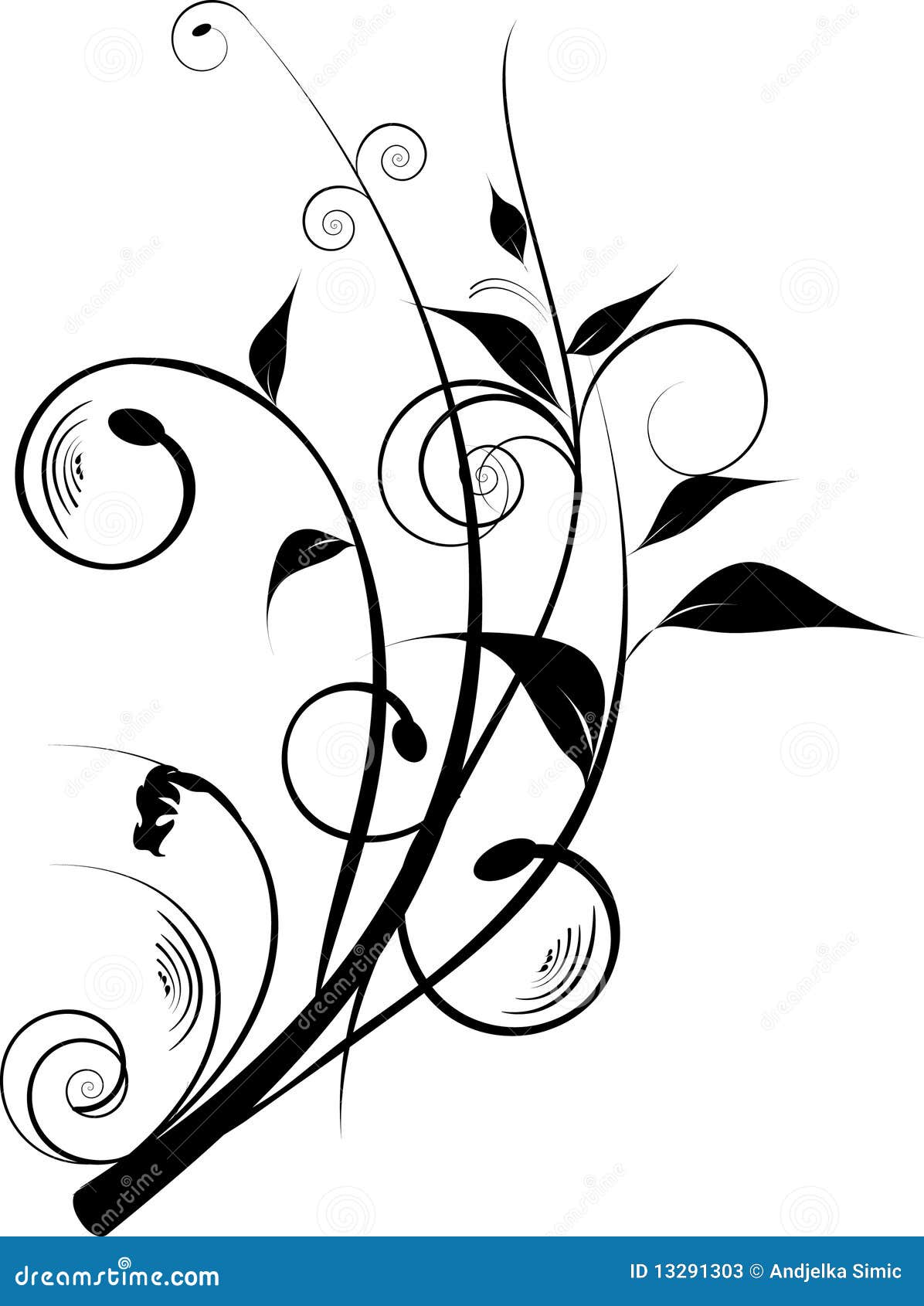 Black flowers design stock vector. Illustration of backdrop - 13291303