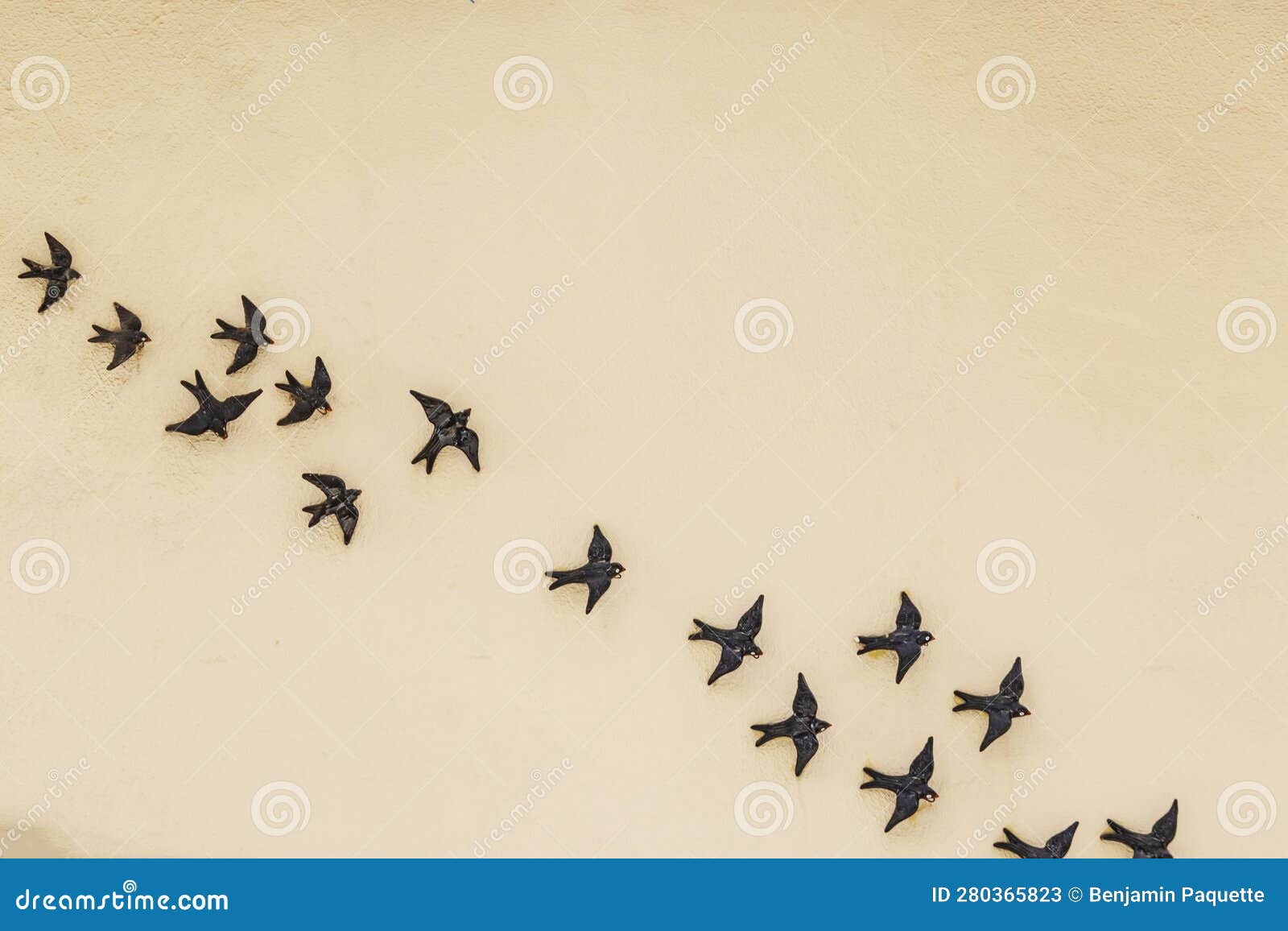 Stucco Birds Have Steel Legs For Display And Home Decoration. Royalty ...