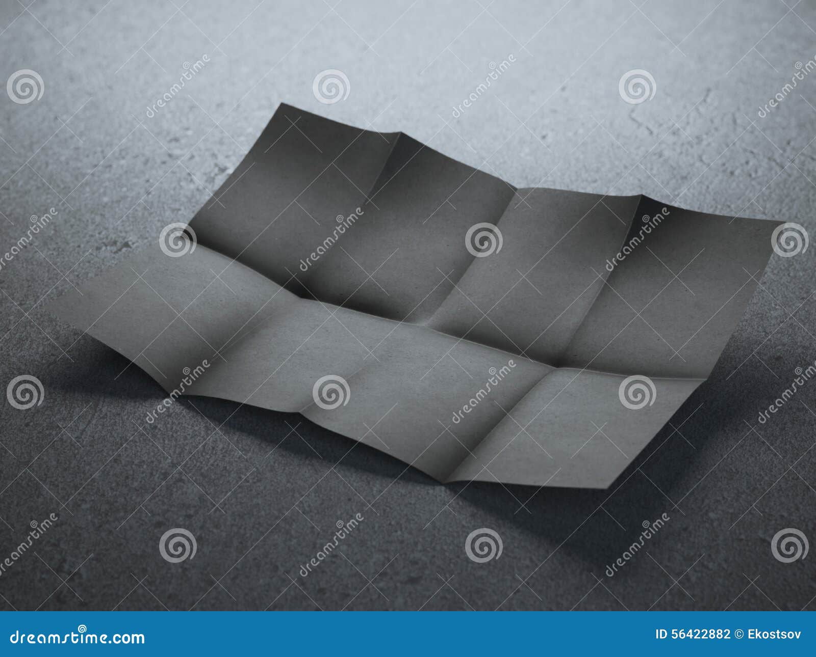 Black Folded Sheet of Paper Stock Photo - Image of advertising ...