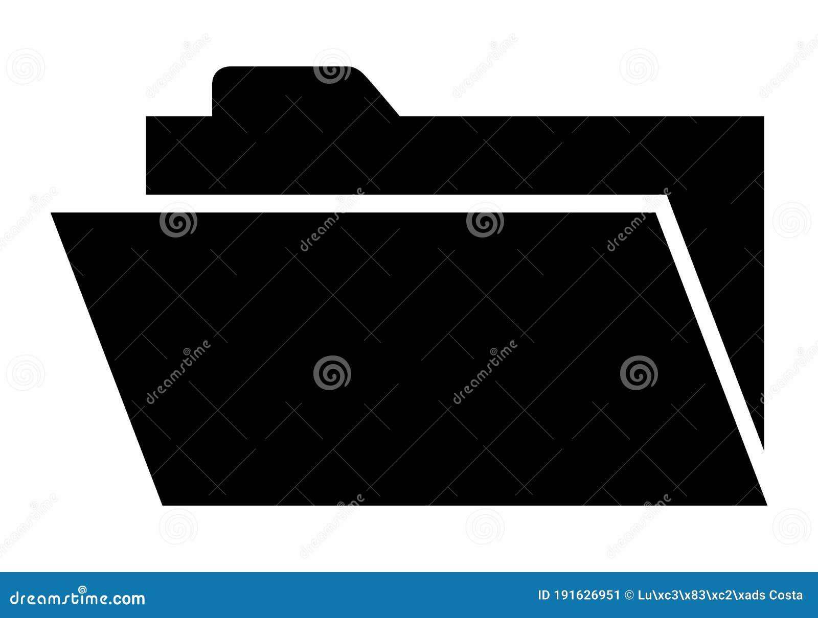 Black folder icon stock illustration. Illustration of black - 191626951