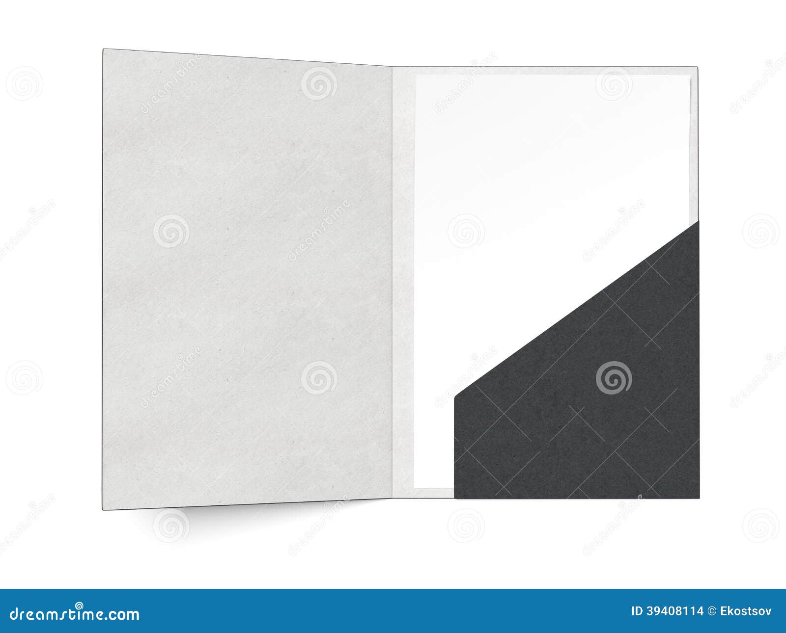 Black folder with a sheet stock illustration. Illustration of grey ...