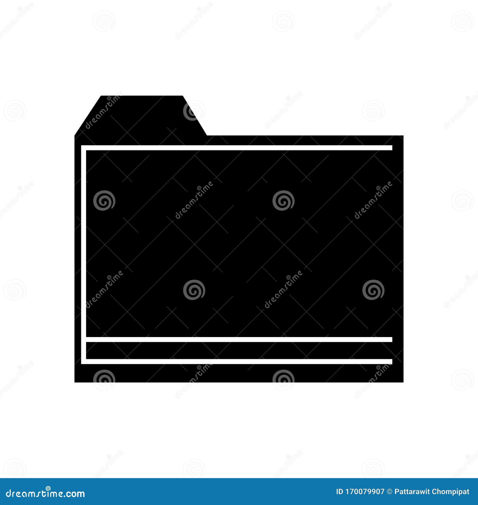 Black Folder Symbol for Banner, General Design Print and Websites ...
