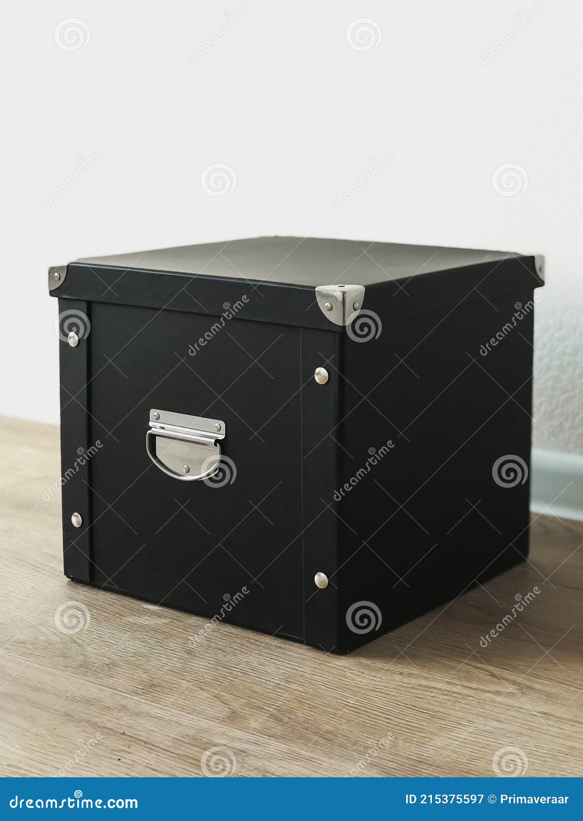 Black Folding Storage Box Made of Durable Cardboard for Storing Papers ...