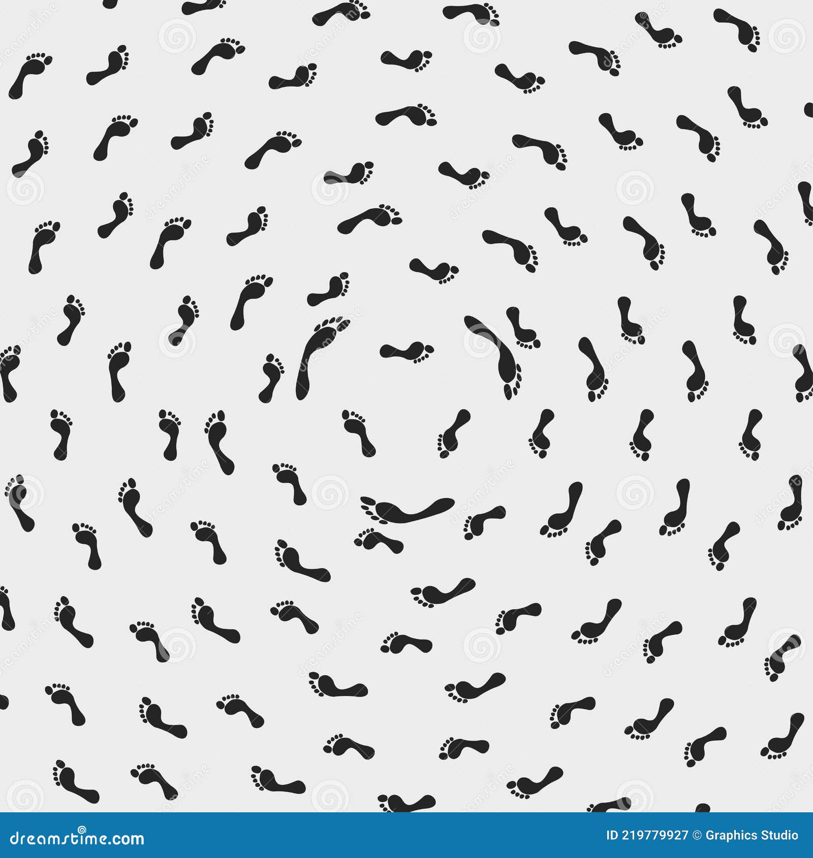 Black Foot Seamless Pattern Abstract Hand Drawing Stock Vector ...