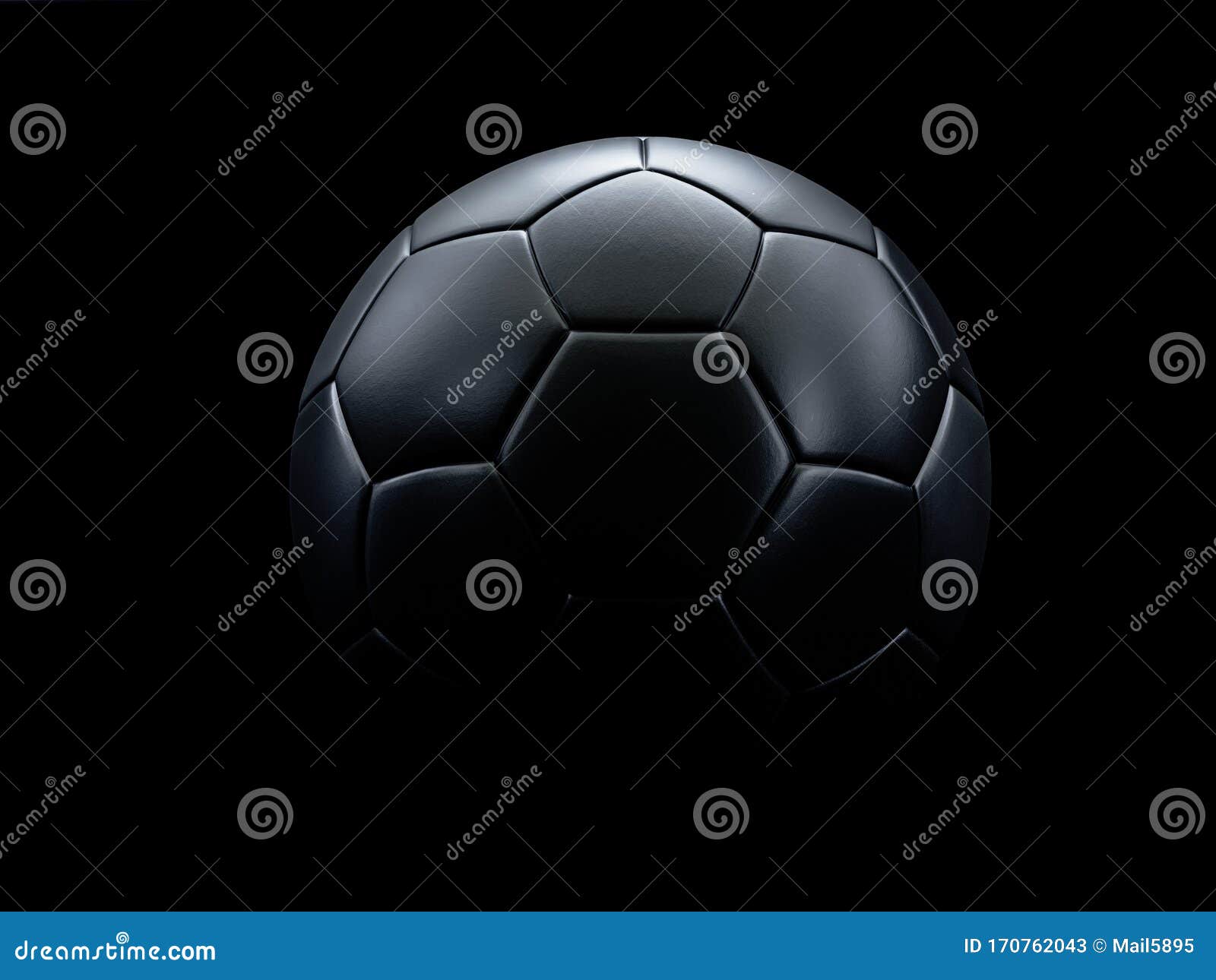 Black Football Against Black Background Stock Illustration ...