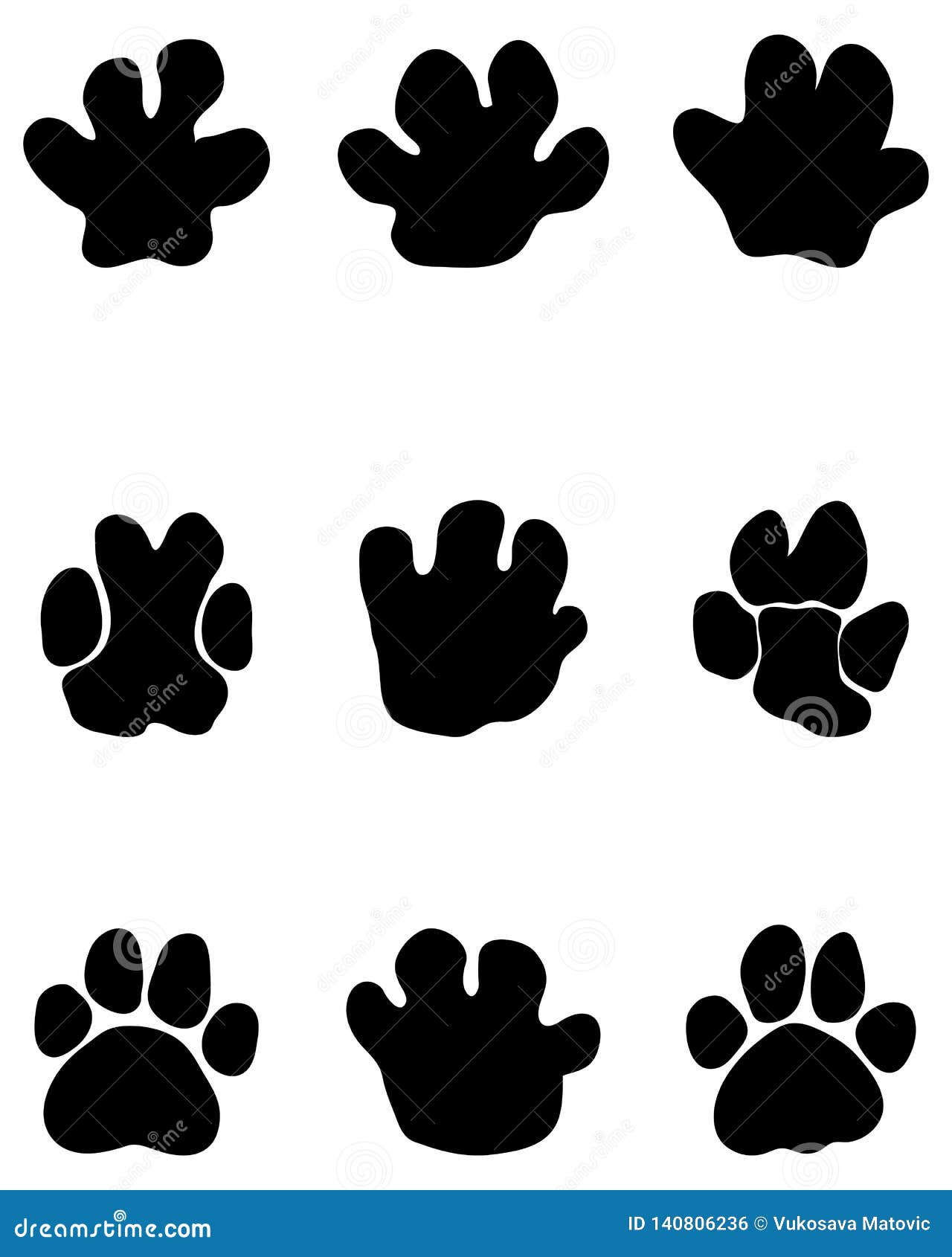 Hippopotamus Footprint. Behemoth Track. Wild Animal Footprints. Mammal ...