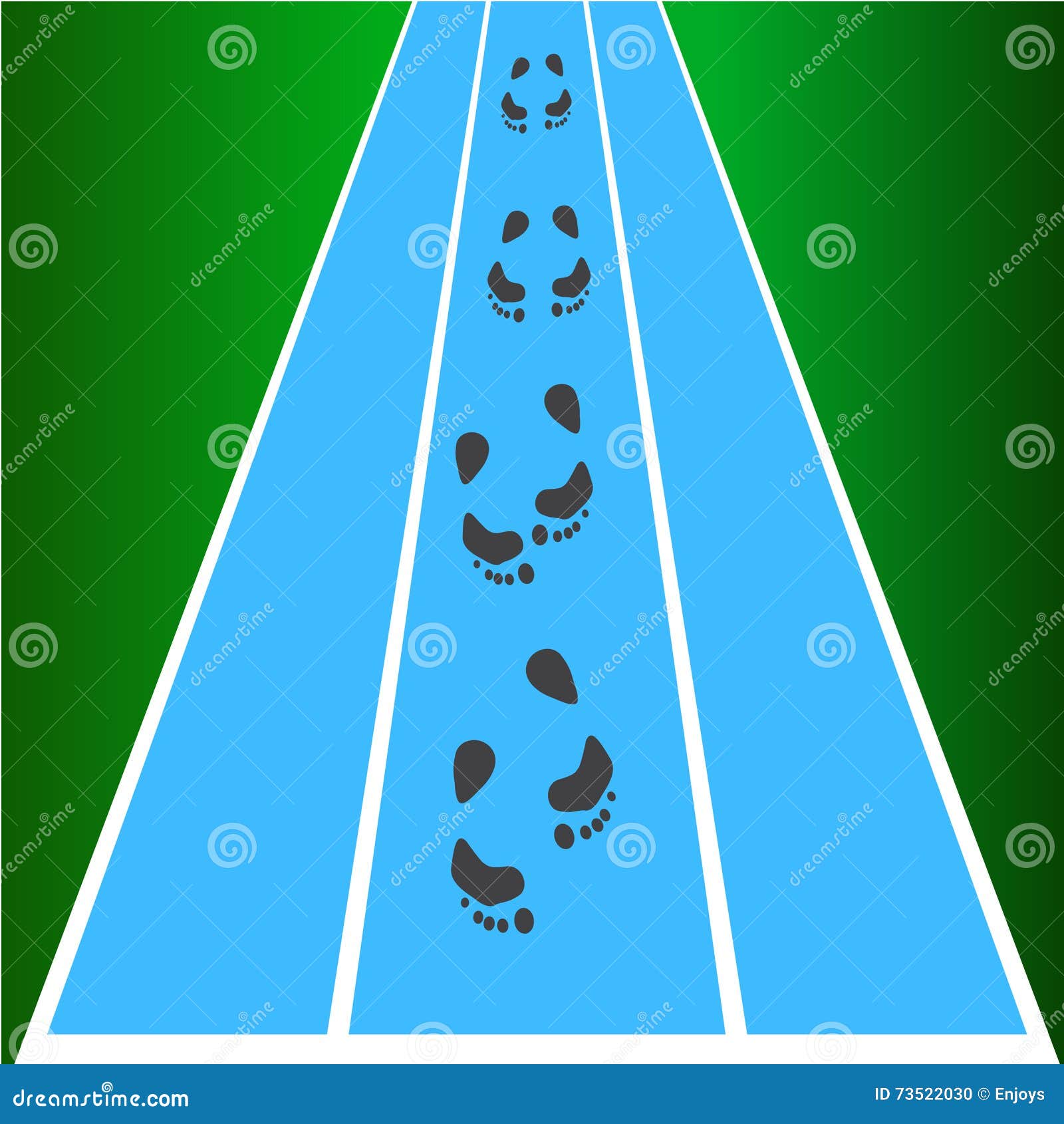 Footstep . Road. Cartoon Vector | CartoonDealer.com #63126215