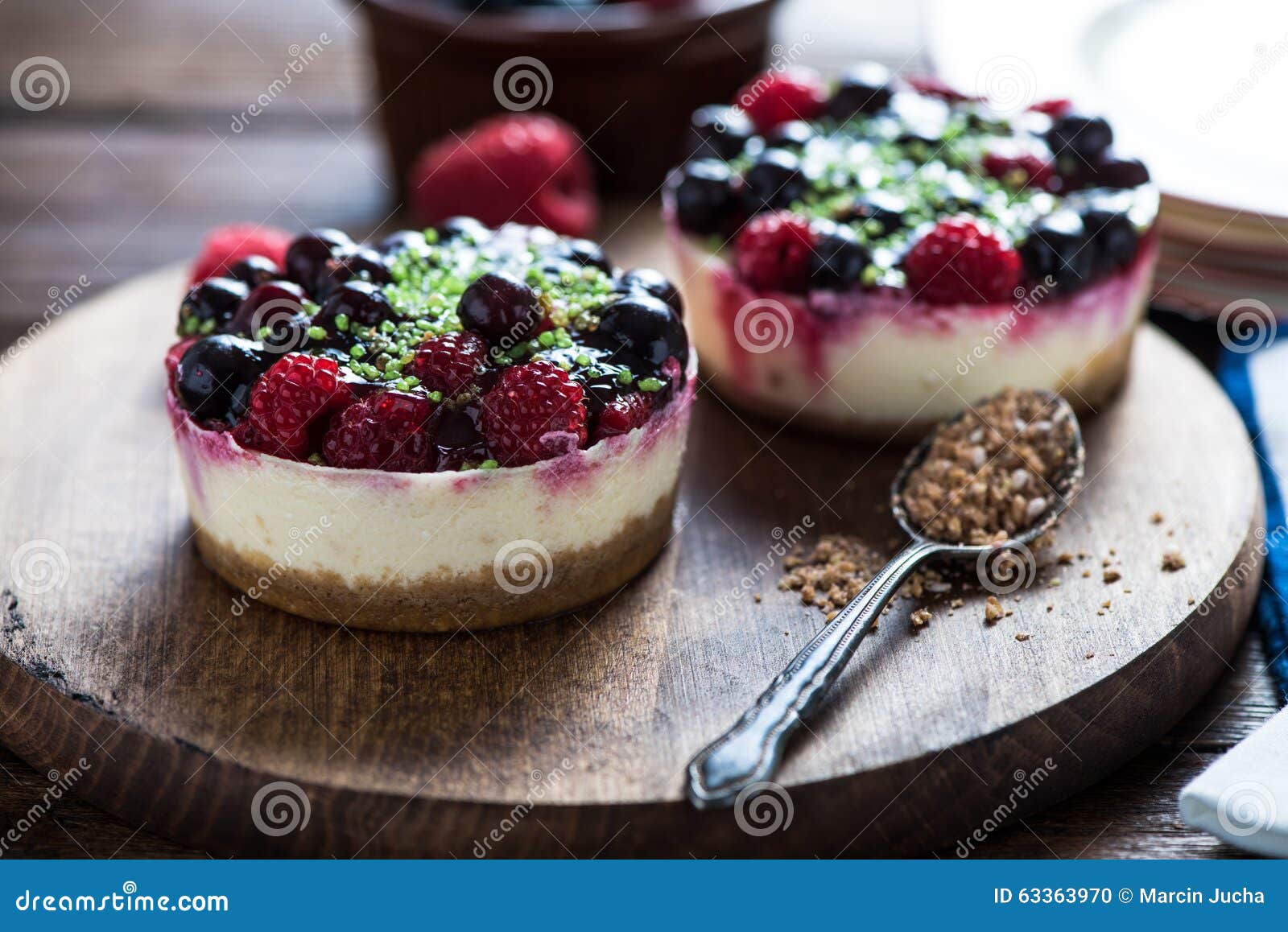 Black Forest Berry Fruit Cheesecake Stock Photo - Image of dessert ...