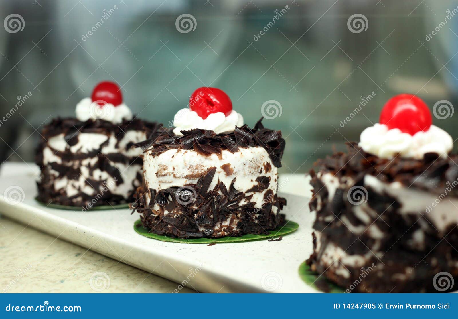 Black forest cake stock image. Image of portion, small - 14247985