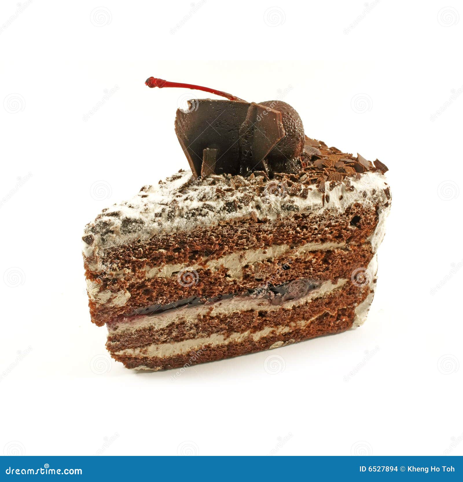 Black Forest Cake Slice stock photo. Image of cherry, black - 6527894