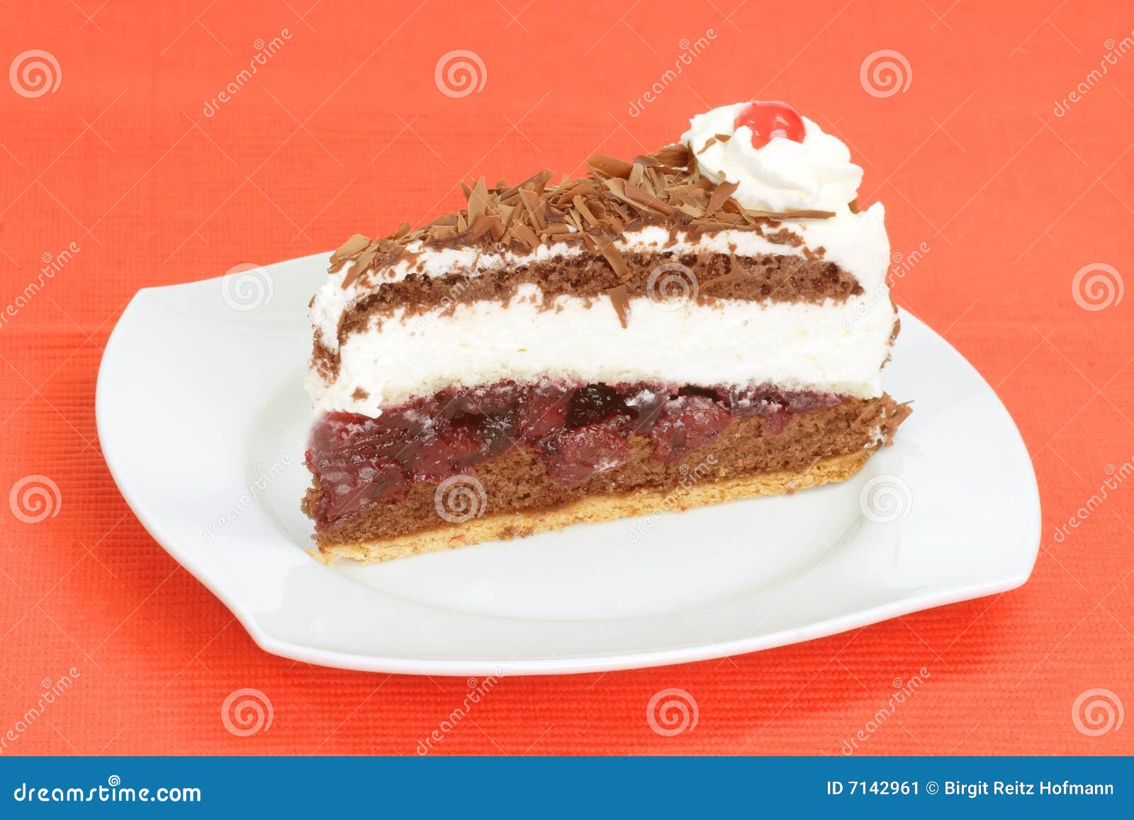 Black Forest gateau cake stock image. Image of bakery - 7142961