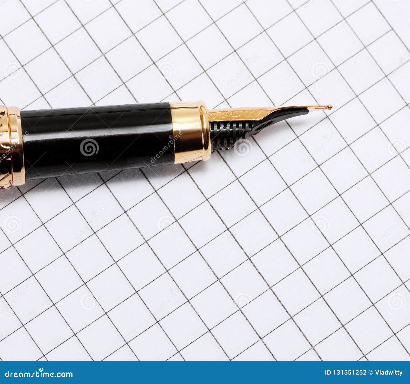 Black Fountain Pen Top View Stock Photo - Image of reminder, notebooks ...