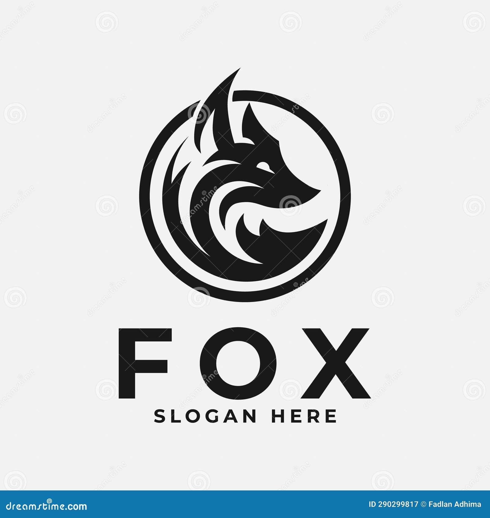Fox logo icon of concept stock vector. Illustration of concept - 290299817