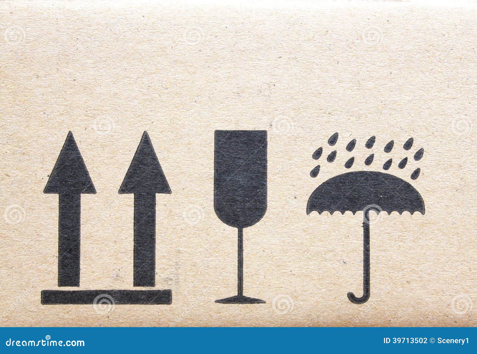 Black Fragile Symbol On Cardboard Royalty-Free Stock Image ...