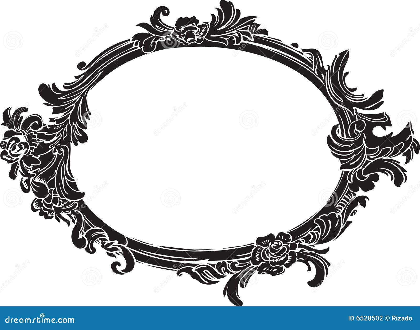 Filigree Oval Frame Clipart