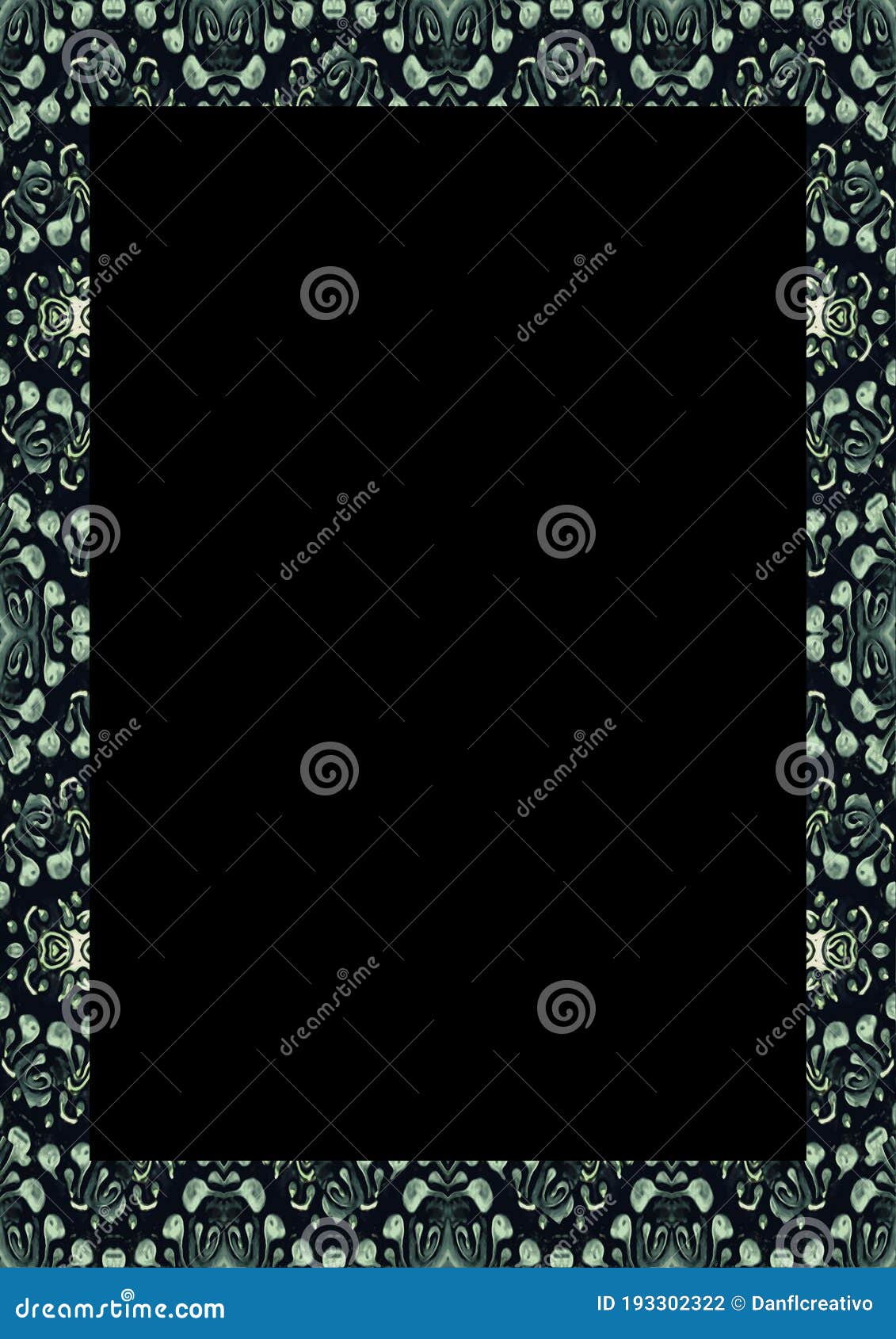 Black Frame with Decorated Edges Stock Illustration - Illustration of ...