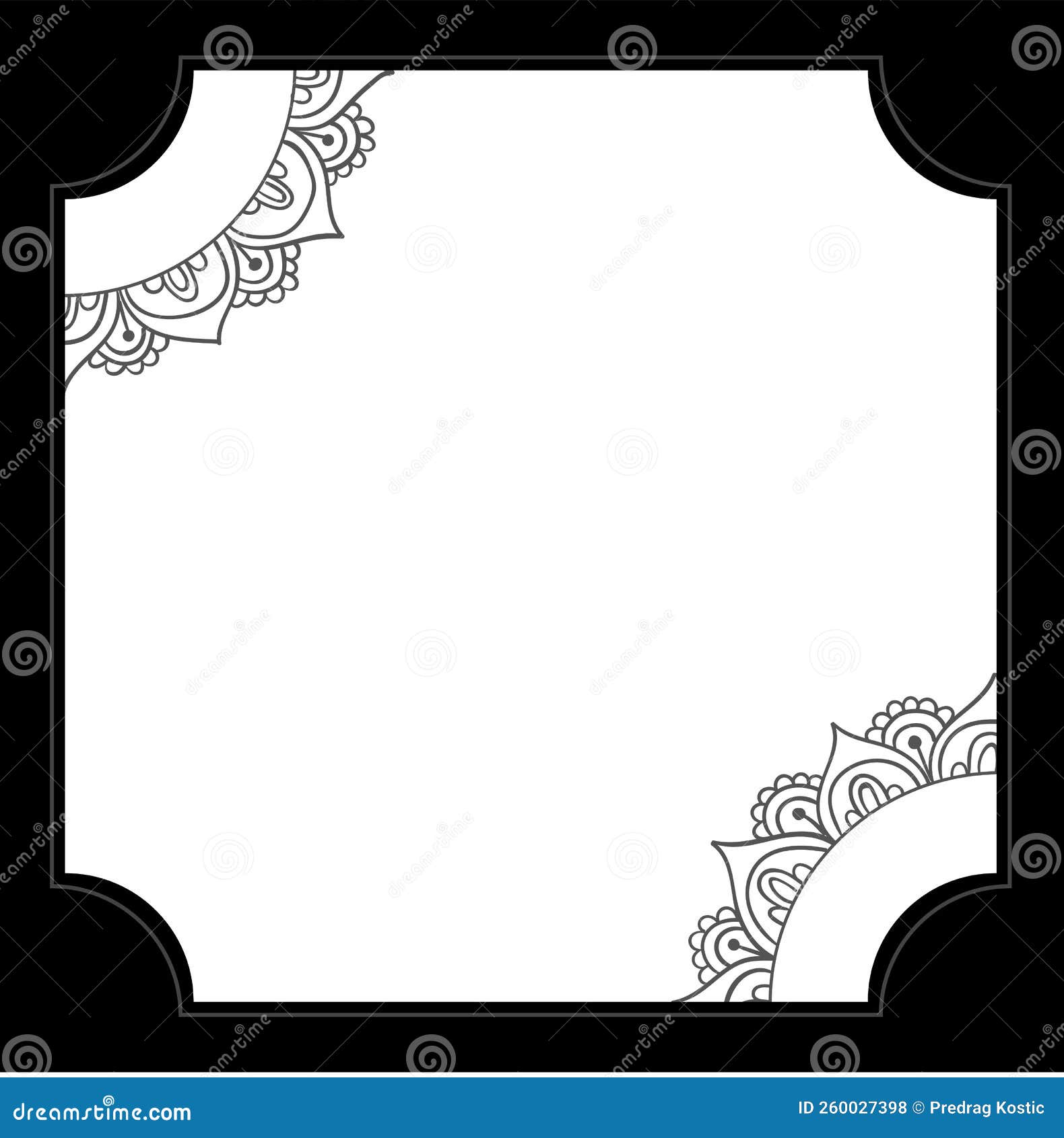 Black frame design stock illustration. Illustration of font - 260027398