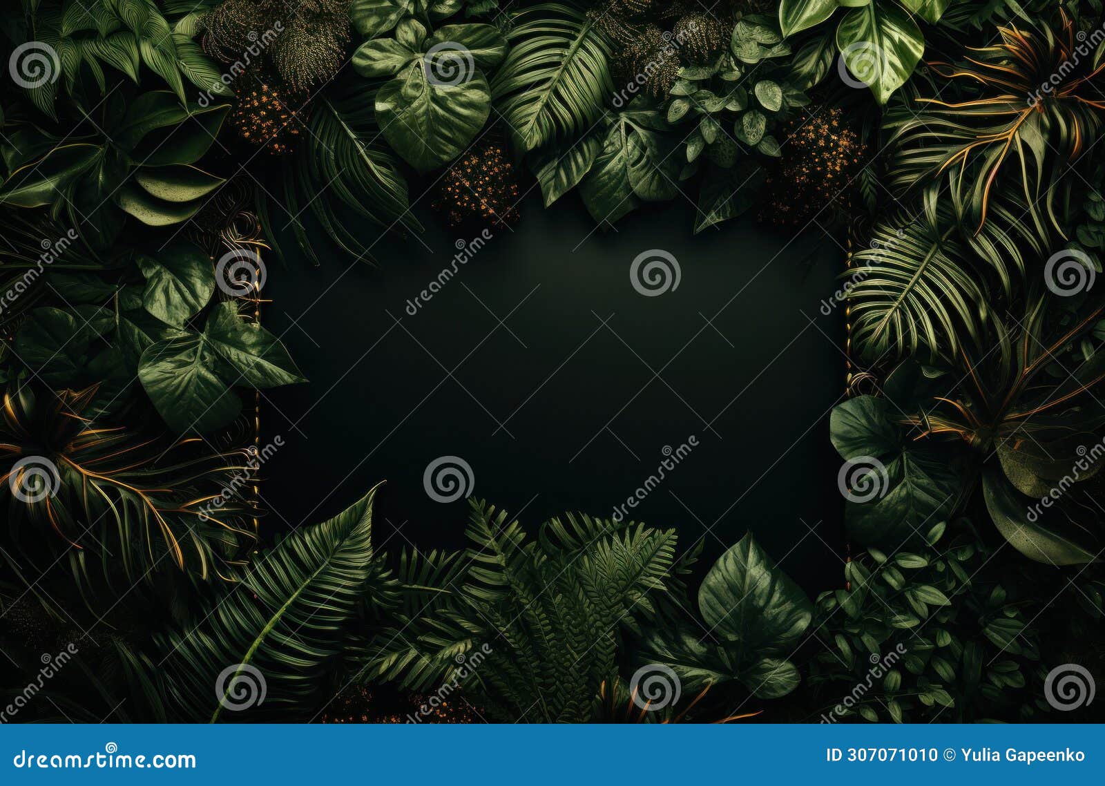 Black frame in the jungle stock photo. Image of card - 307071010