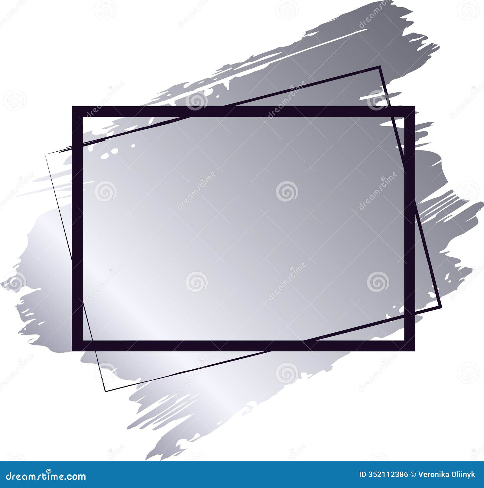 Black Frame Overlapping a Silver Paint Stroke Creating a Modern and ...