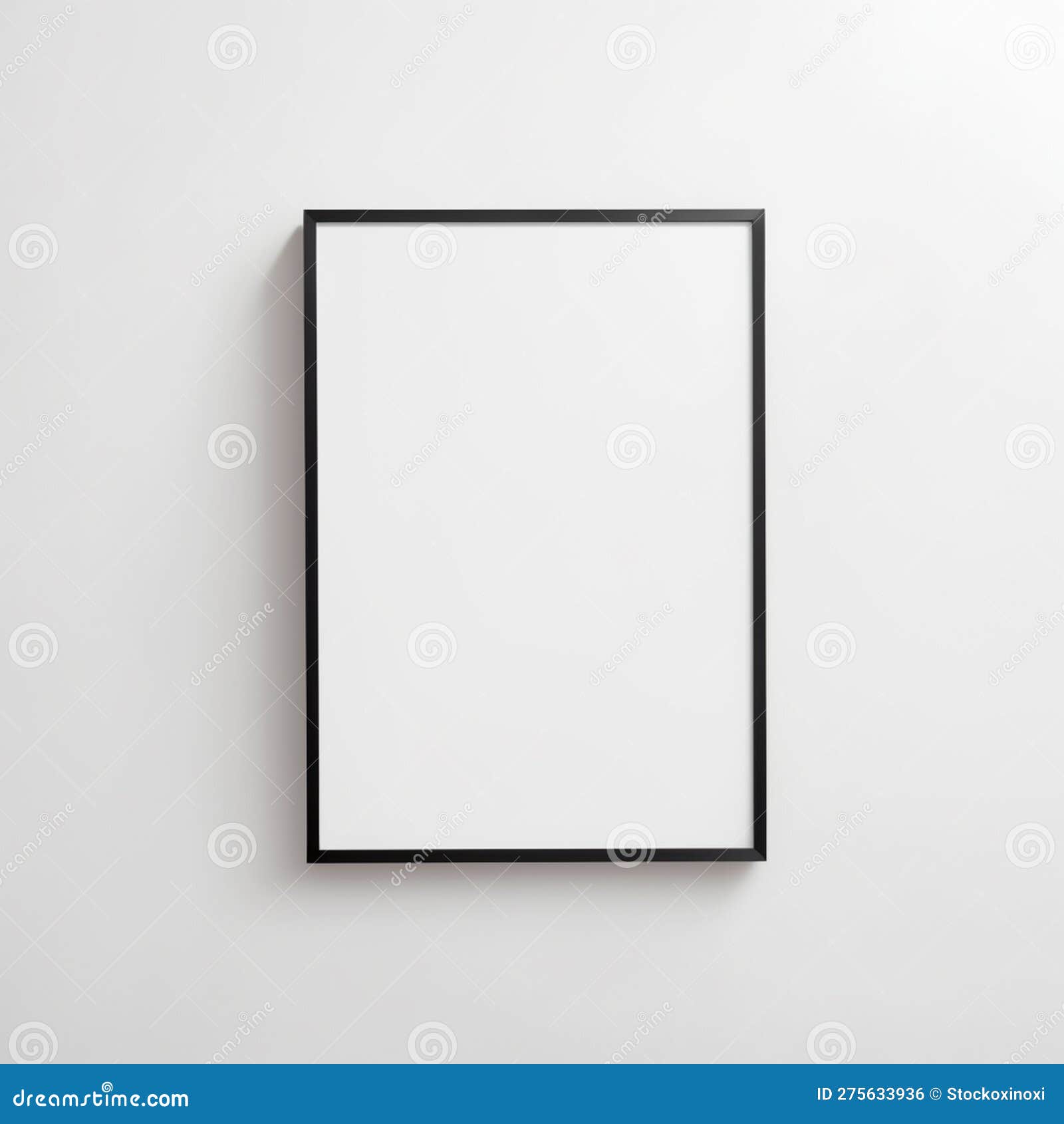 Black Frame Rectangular Vertical Shape White Wall Stock Illustration ...
