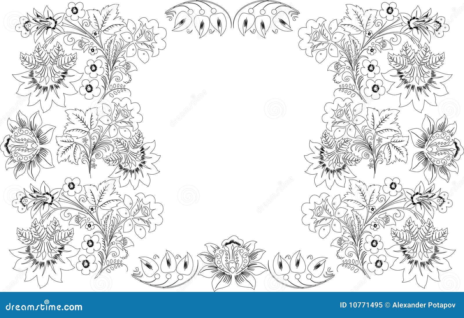 Black frame sketch stock illustration. Illustration of decoration ...