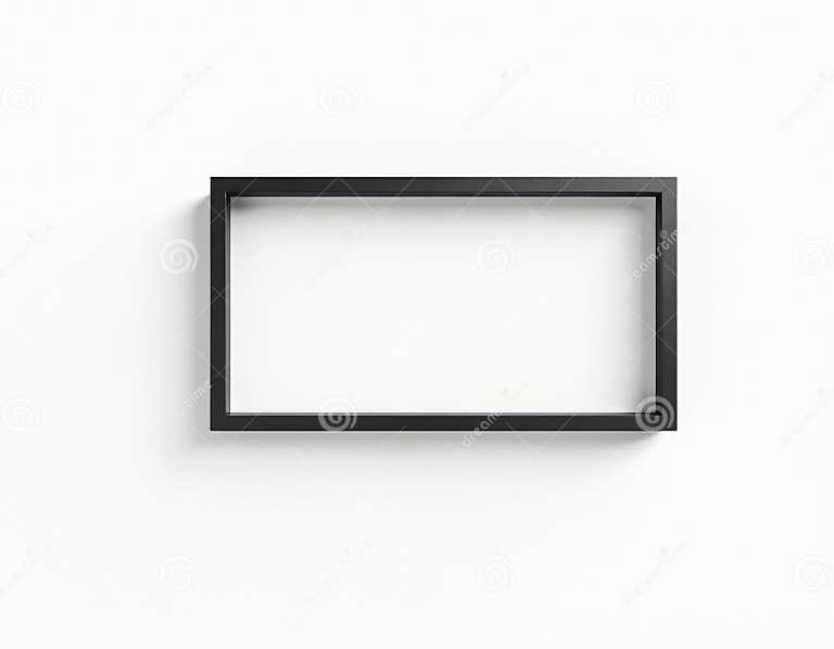Black Frame with Subtle Transparent Shadow Effect for Design. Realistic ...