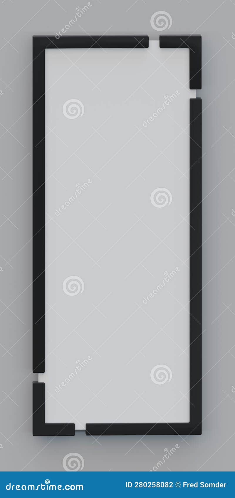 Black Frame on White. Big Resolution for Cover, Studio, Bussines, Web ...